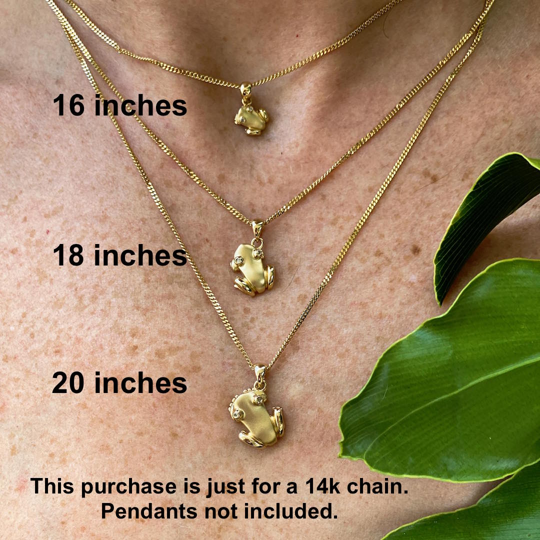 14K Gold Necklace Chain With Lobster Clasp